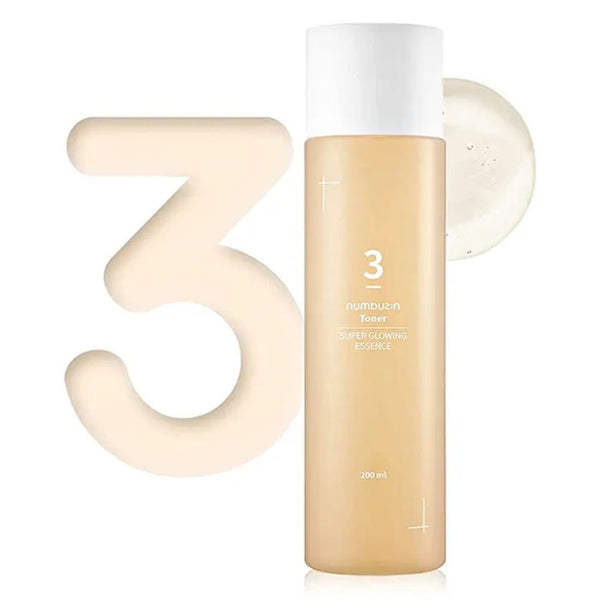 NUMBUZIN No.3 Super Glowing Essence Toner 200ml | The Cosmetic Store New Zealand